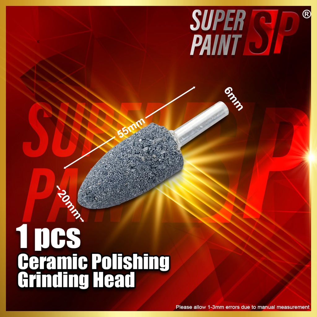 1pcs 6mm Ceramic Mounted Stone Burr Grinding Head Grinder Burr Abrasive ...