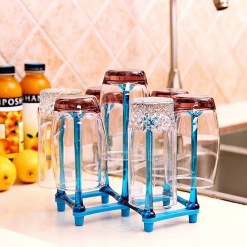 Glass Rack Mug Draining Cup Holder Drying Stand Rack Folding Rack ...