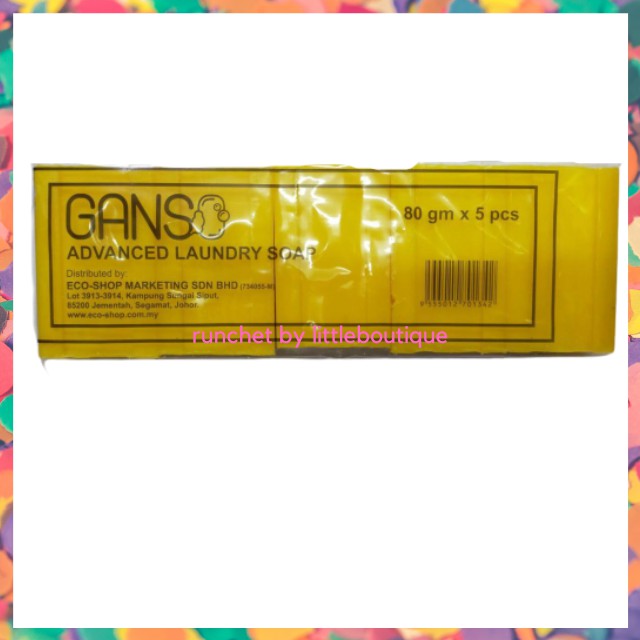 sabun viral sabun cuci periuk baju putih ganso A1 sabun kuning eco (80g ...