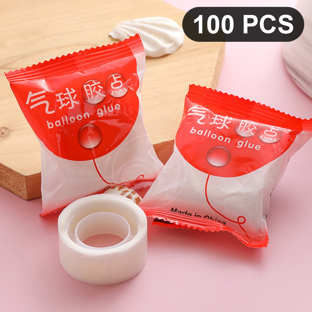 100 Dots Balloon Glue Sticker Double Sided Adhesive Tape Roll Stick ...