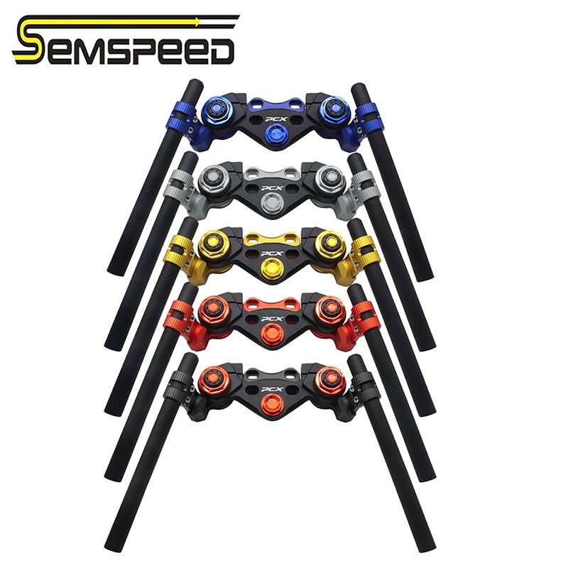 【SEMSPEED】For Honda PCX125 PCX150 PCX160 2021-2024 Motorcycle CNC 7/8 22mm Adjustable Steering ...