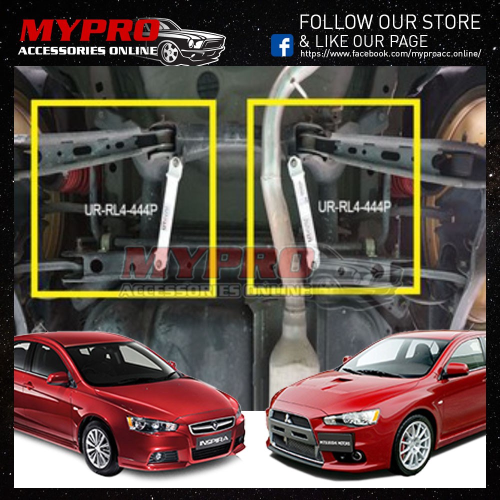 Proton Inspira mitsubishi lancer gt Rear Lower Bars 4 Points Vehicle ...
