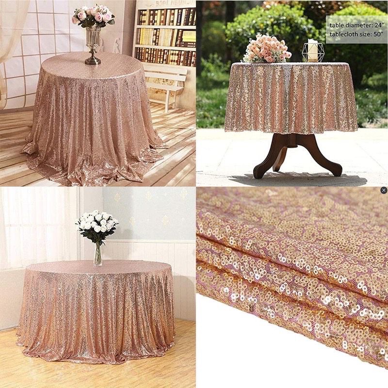 Kain Sequin Manik 3mm Sequin Glitter Fabric Wedding Birthday Decoration ...