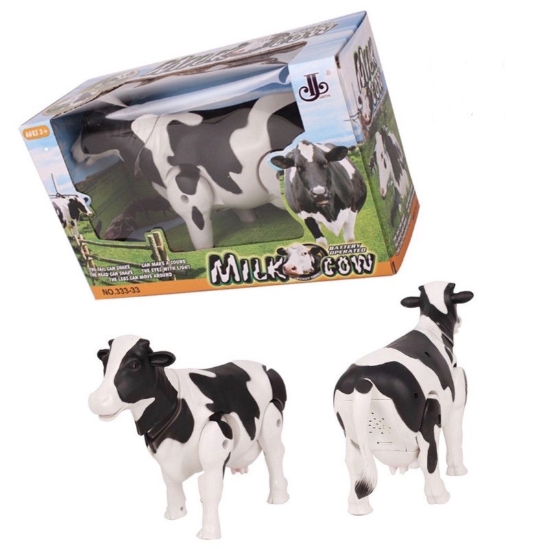 Electric Milk Cow Toys Moo Moo Realistic Simulation Funny Cow Figure ...
