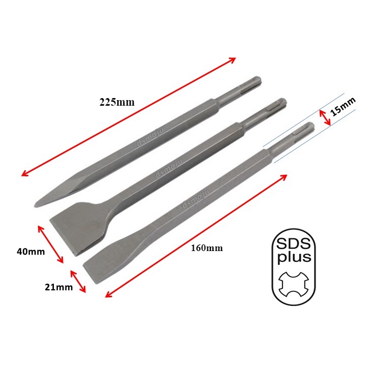 Heavy Duty SDS Stone Chisel Wall Hack Chisel Impact Drill Chisel ...