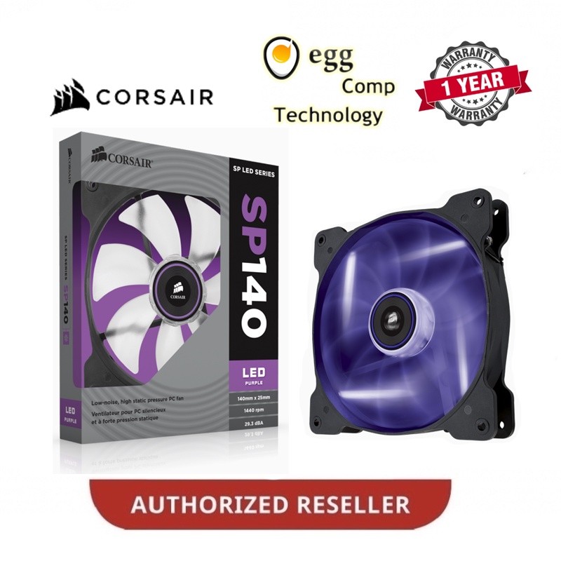 CORSAIR Air Series SP140 LED Purple High Static Pressure 140mm Fan ...