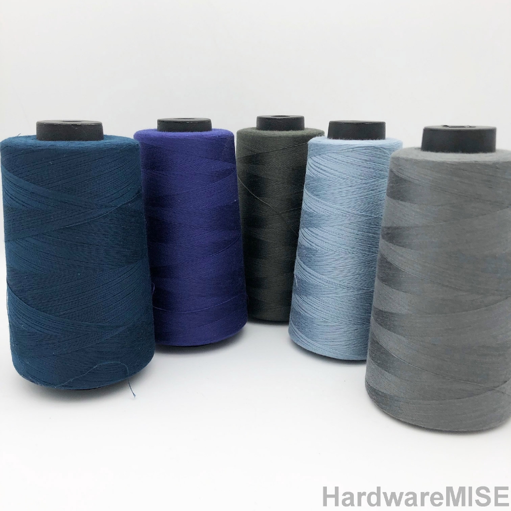 Spun Polyester Sewing Thread / Benang Jahit 4500m Dark Blue Dark Grey ...