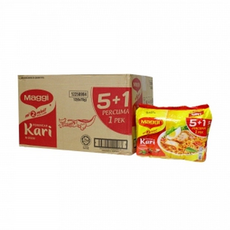 (Bulk) MAGGI Curry/Ayam (5+1) / Maggi Perisa Kari/Ayam Mi Segera 77gm x ...