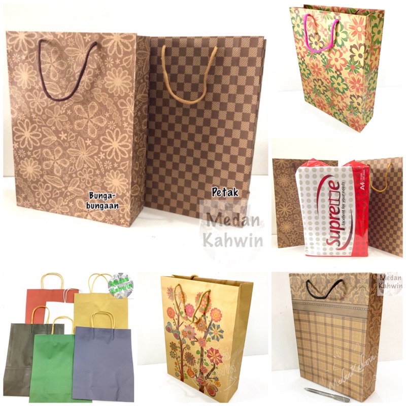 #SV0184/D Beg Kertas Cenderahati A4 Sized Gift Paper Bag @ 31 pilihan ...