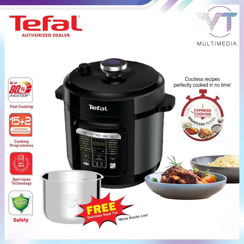 Tefal Home Chef Smart Multicooker / Pressure Cooker CY601D | Shopee ...