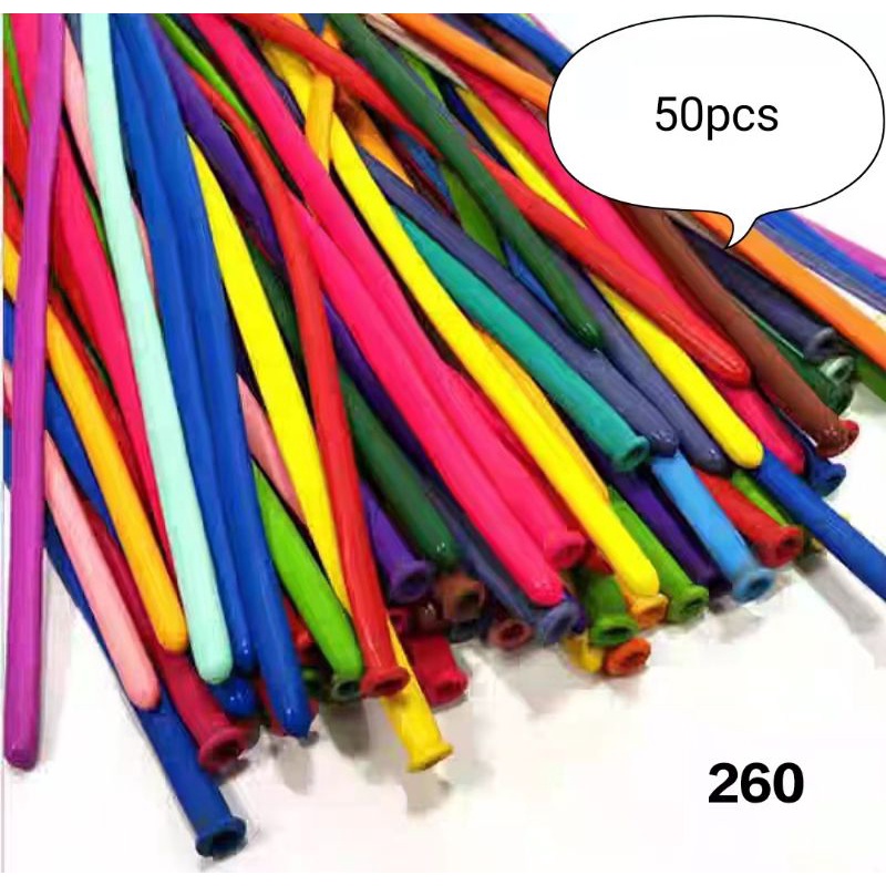 (50pcs) 260 Modeling Twisting Long Twist Latex Balloon/Belon panjang ...
