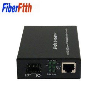 Fiber Optical media converter 1 port sfp to 1 rj45 gigabit optical fiber ethernet 10/100/1000M ...