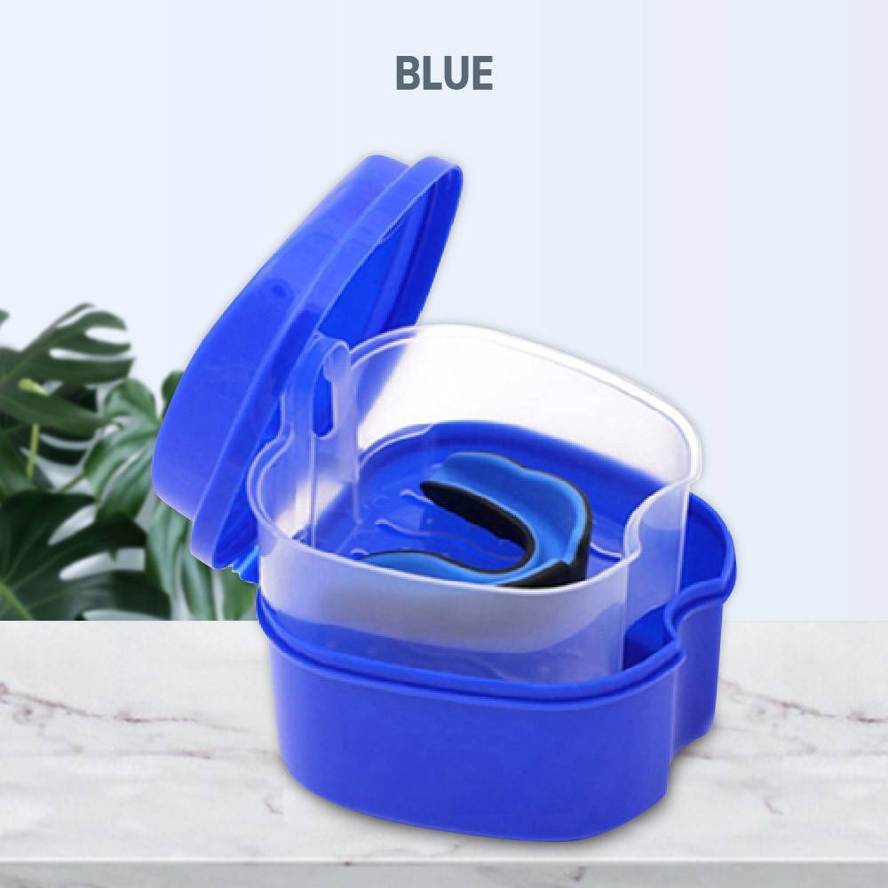 Portable Denture False Teeth Box Bath Appliance Storage Case Rinsing ...
