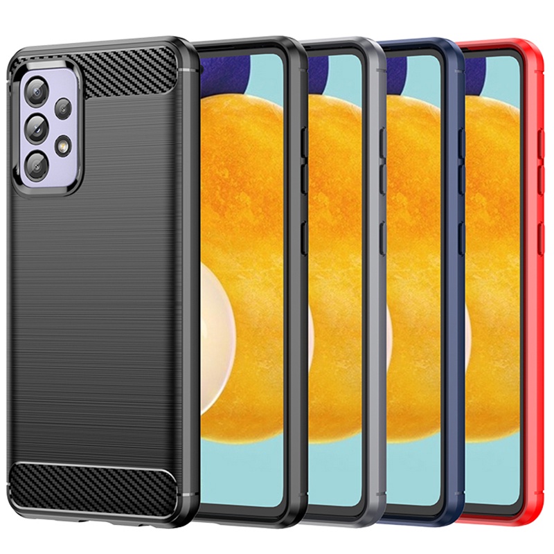 Samsung Galaxy A52 A52s A72 A42 A32 A22 A12 A02s A02 4G 5G Shockproof Armor Carbon Fiber Hybrid ...