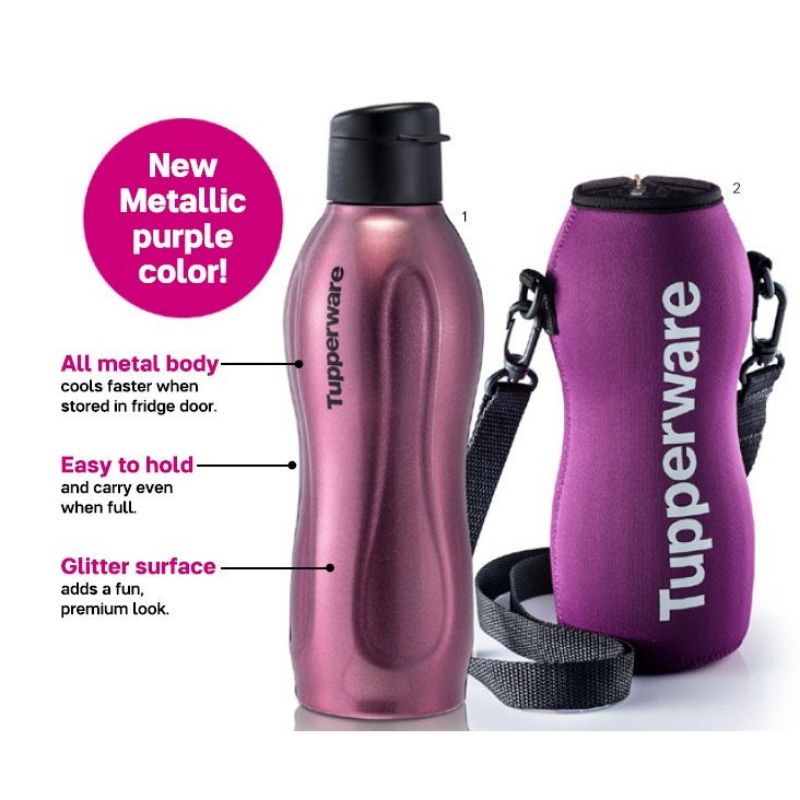 Tupperware Stainless Steel Fliptop Eco Bottle 880ml Flask Warm Thermal ...