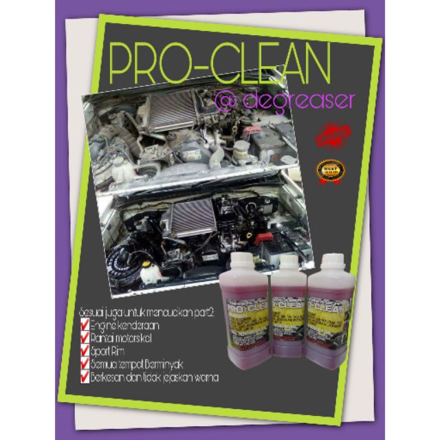 PRO-CLEAN @degreaser 1LITER (refill) | Shopee Malaysia