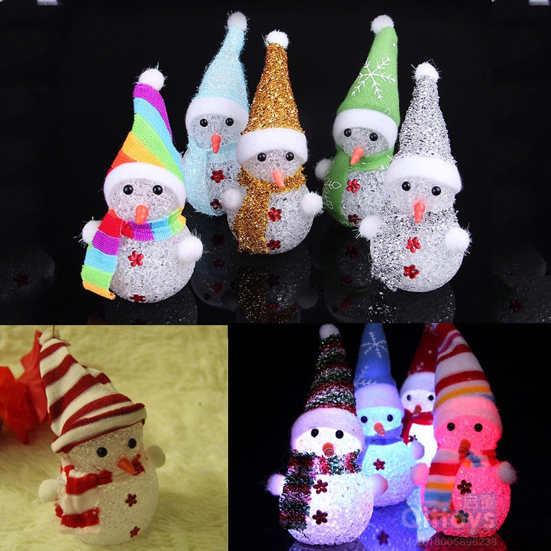 Xmas LED Snowman Santa Claus Ornament Christmas Tree Light | Shopee ...