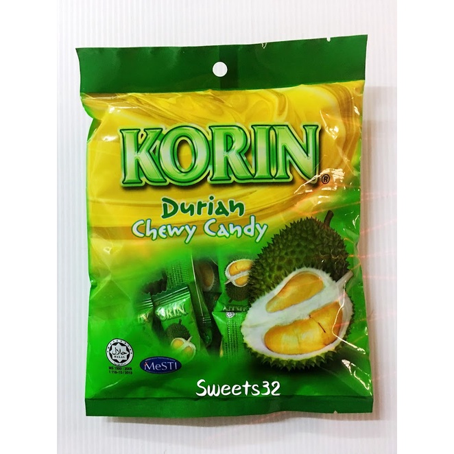 Korin Chewy Candy 120gm Mix fruit durian mint chocolate flavour ...