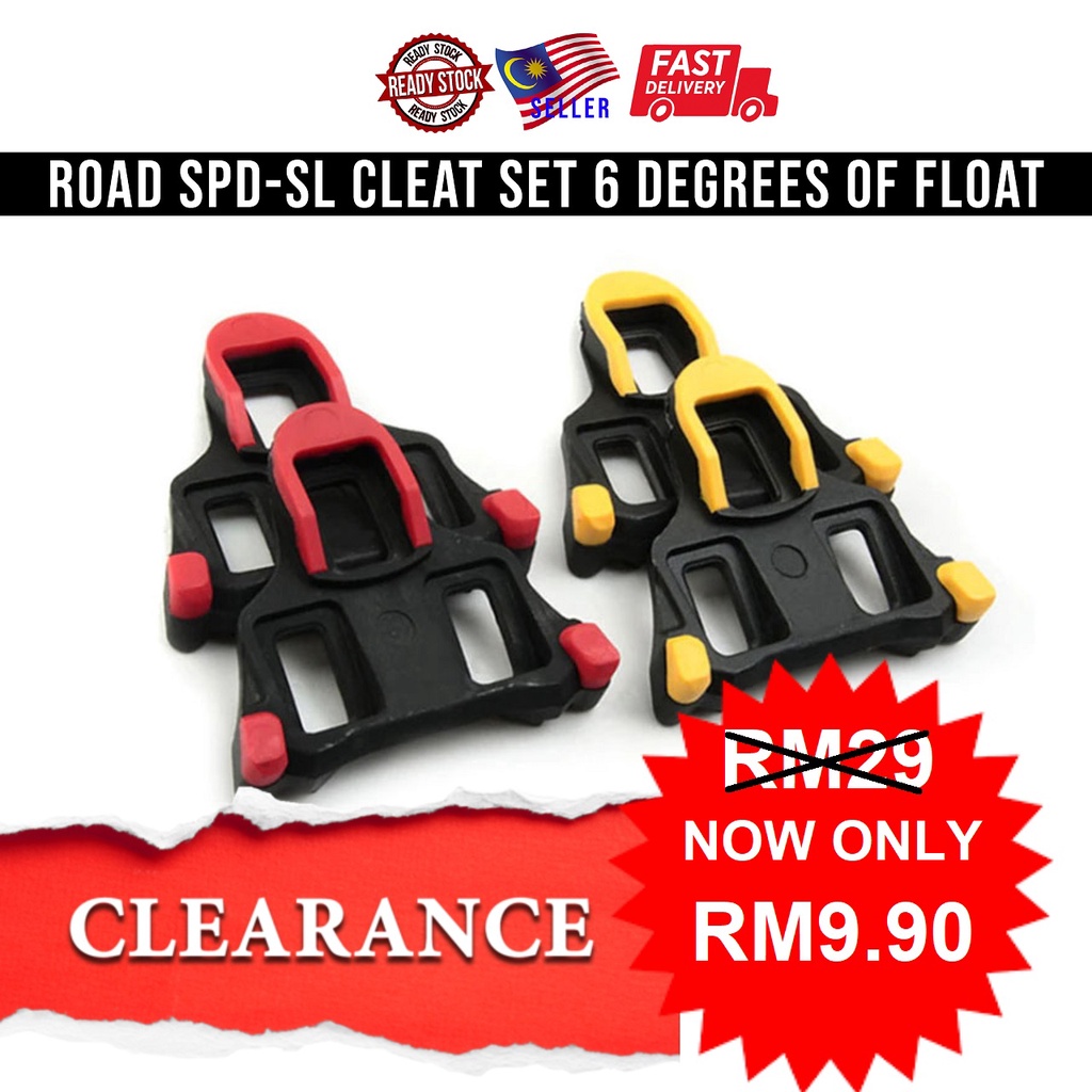🔥Ready Stock🔥SPD SL Cleats set 6 Degrees float Cycling Road Bike RB ...