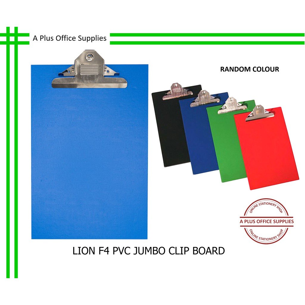 LION F4 PVC Clipboard / Klip Papan - Jumbo, Wire | Shopee Malaysia