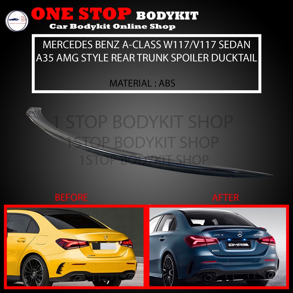 MERCEDES BENZ A-CLASS V177 SEDAN A35 AMG STYLE REAR TRUNK SPOILER ...