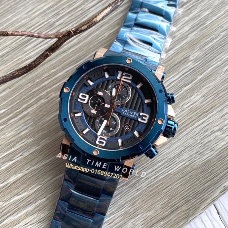 *Ready Stock*ORIGINAL Balmer 7987G-BRG-5 Quartz Analog Blue Stainless ...