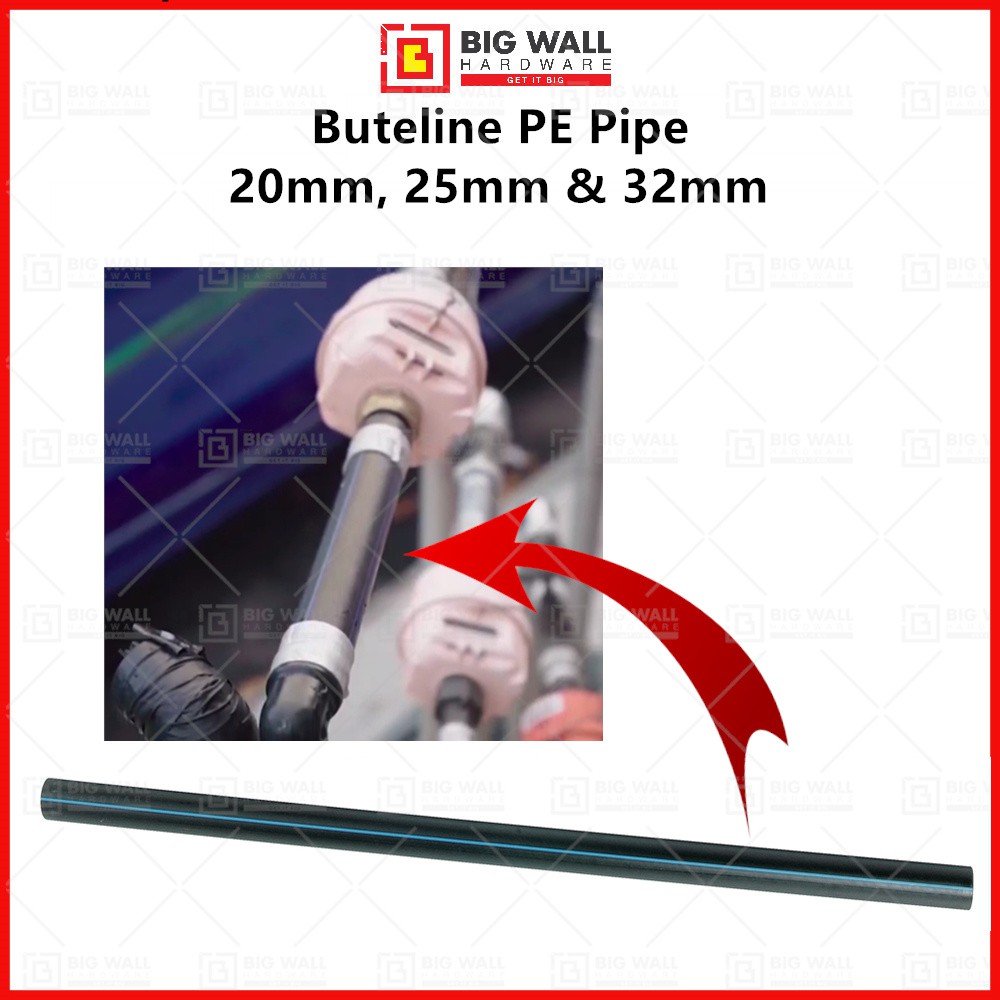 Buteline PE Pipe Length HE20 – PN20 20mm x 5m / HE25 – PN16 25mm x 5m ...
