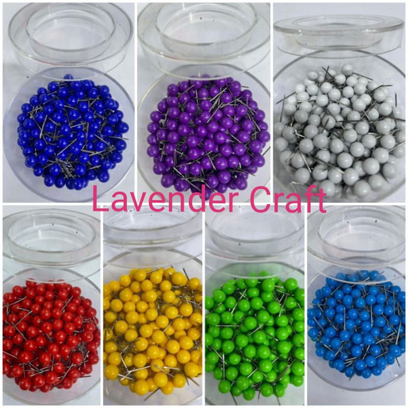 [1box~150pcs]6mm Map Pins/Paku Tekan/Paku Payung/jarum peniti/pins/Paku ...