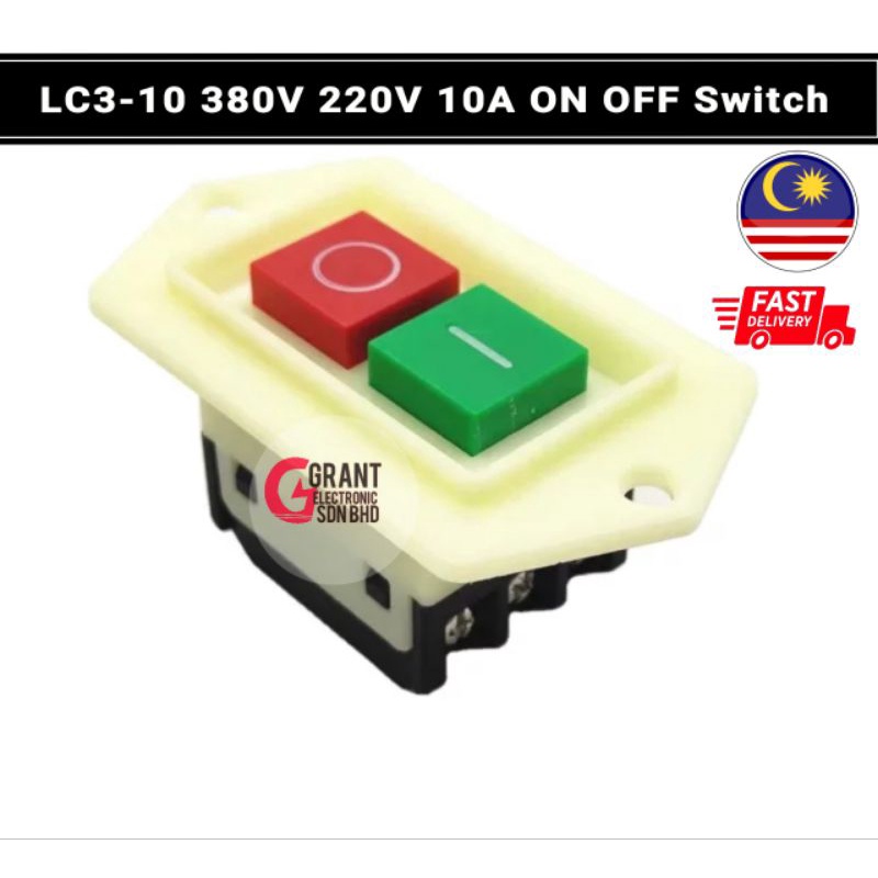 LC3-10 380V 220V 10A On Off Switch Grinder Cutting Machine Bench Drill ...