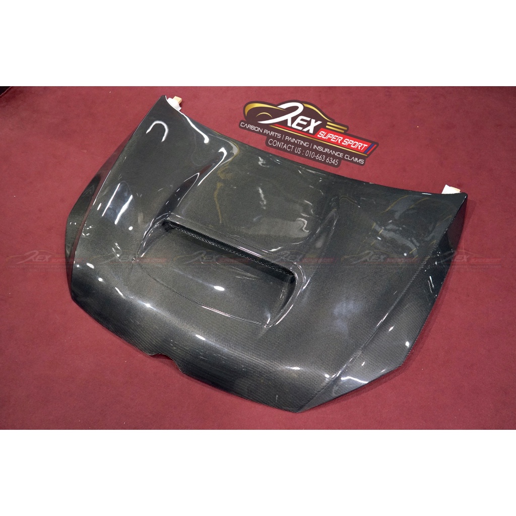 VW Volkswagen Golf MK7 / MK7.5 Bonnet Hood Big Hole Carbon Fiber Depan ...