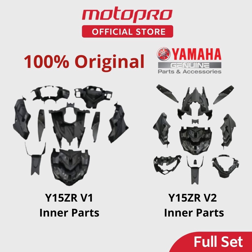 YAMAHA Y15ZR V1 V2 Full Set Inner Iner Body Cover Set Non Color Parts 9pcs 10pcs 100% Original ...
