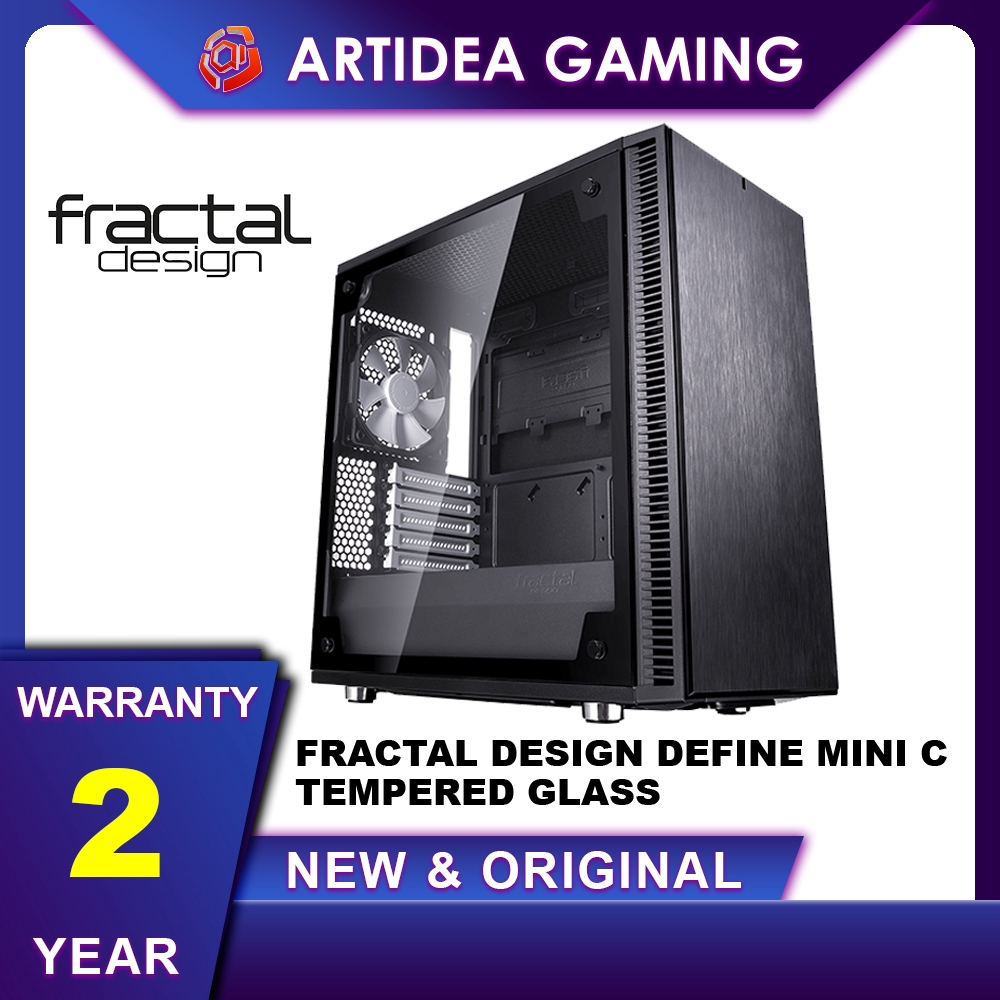 ^ FRACTAL DESIGN DEFINE MINI C TEMPERED GLASS BLACK - FD-CA-DEF-MINI-C ...