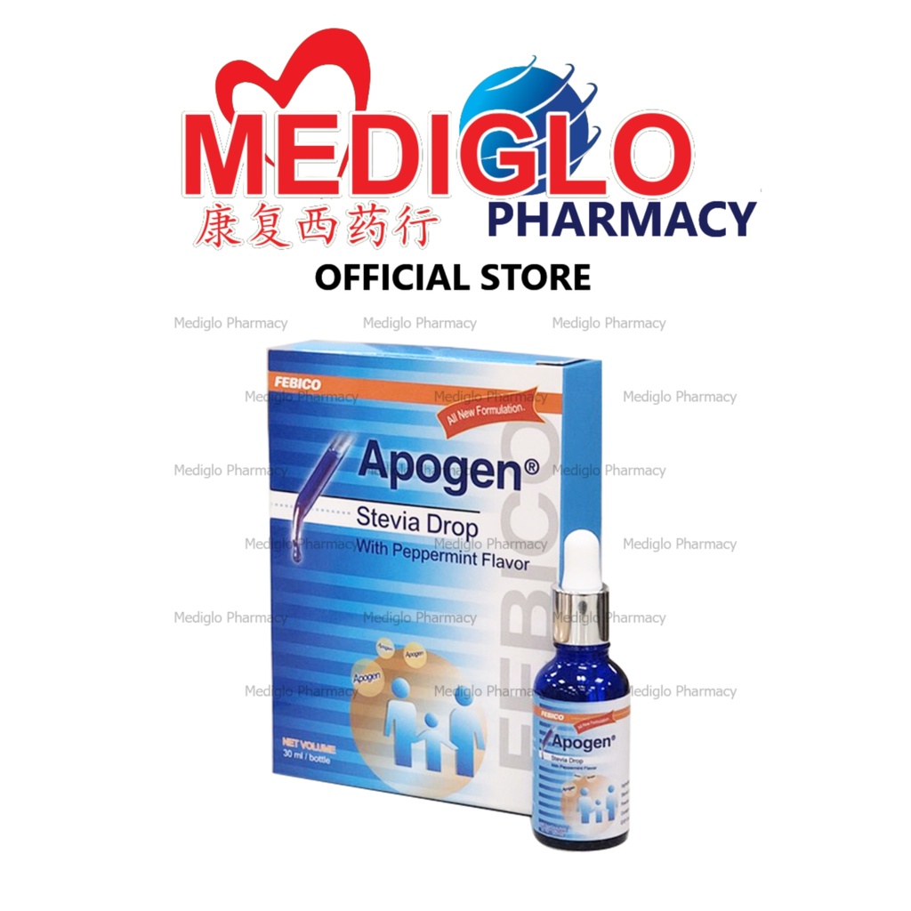 Febico Apogen Stvia Drop with Perppermint Flavor 30ml [EXP:10/2023 ...