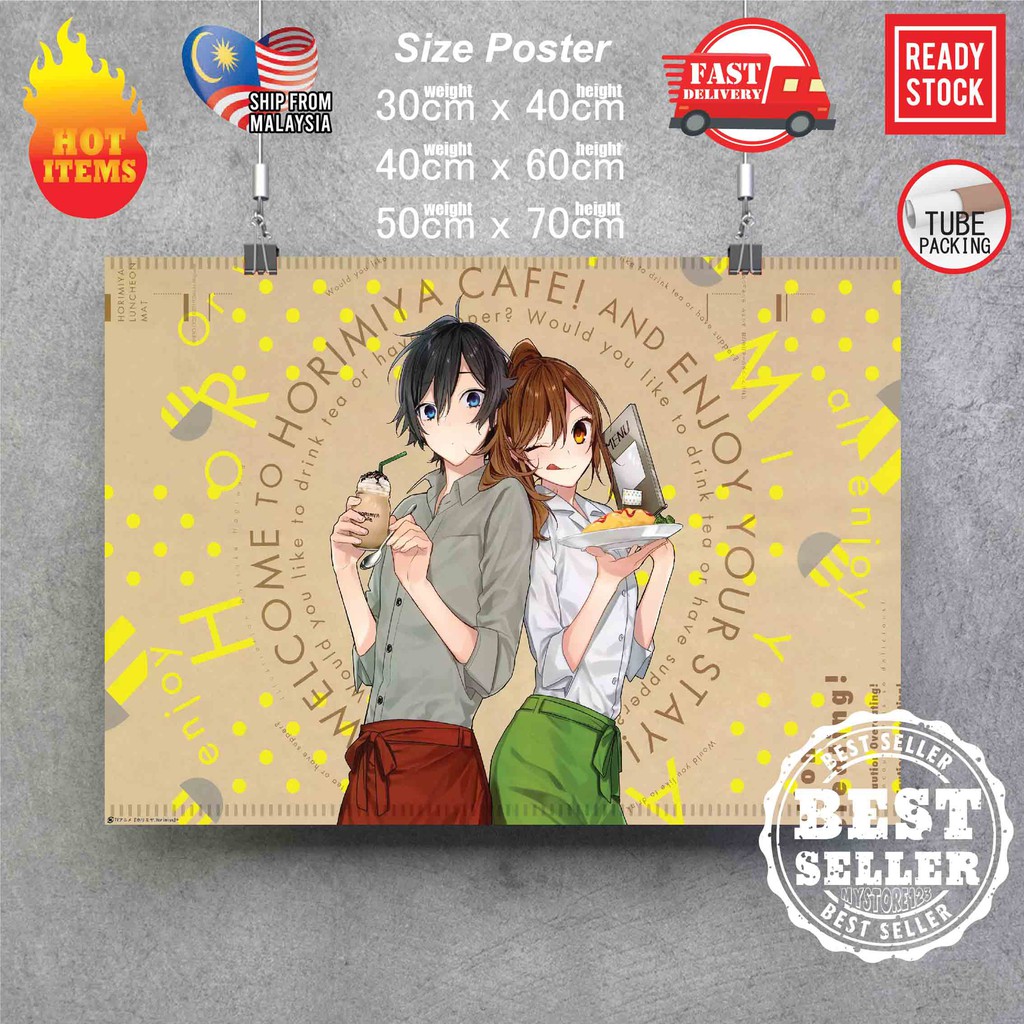 (READY STOCK)Horimiya Miyamura & Hori poster | ART POSTER WALL DECO ...