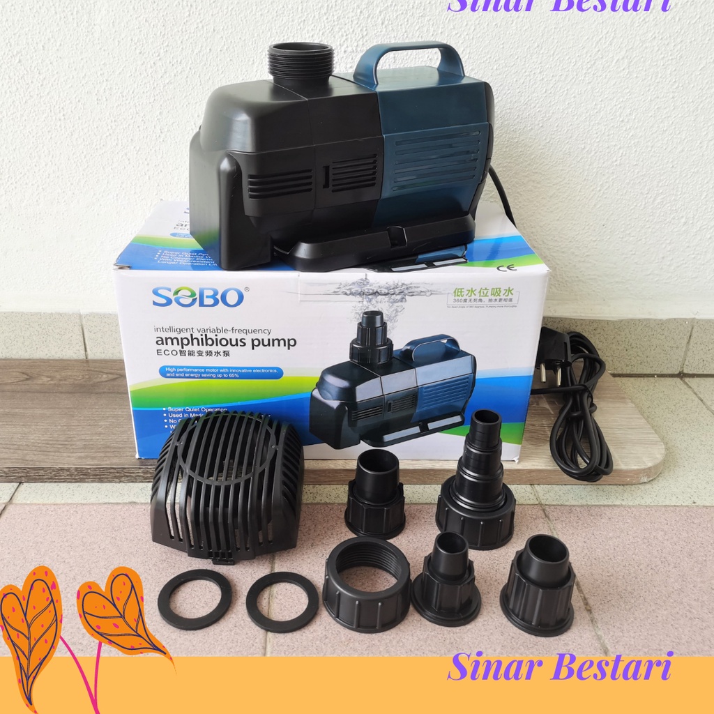 SOBO Amphibious Intelligent Variable Eco Water Pump Fountain Pond Kolam Koi BO-2000A BO-4800A BO ...
