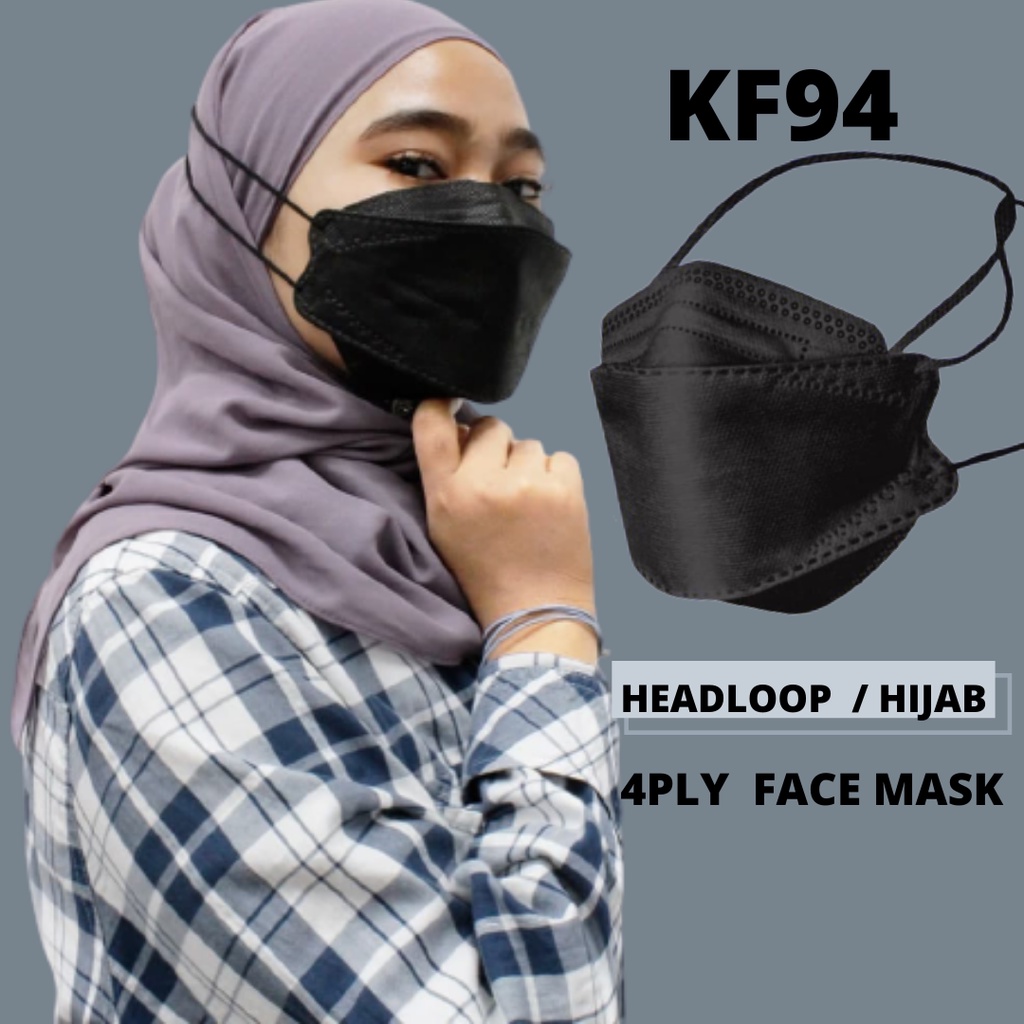 KF94 MASK HEADLOOP MASK HIJAB MASK KF94 HEALOOP FACE MASK HEAD LOOP ...