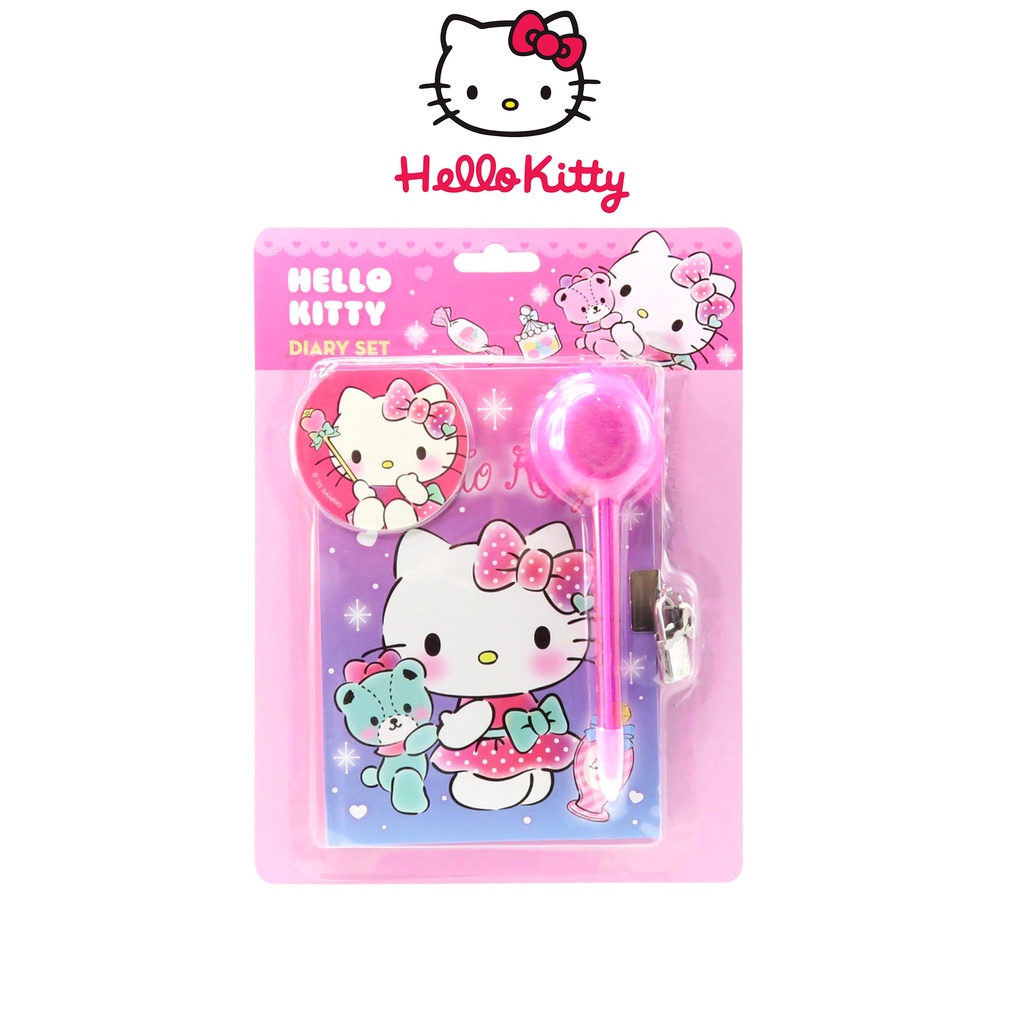 🎀New! Hello Kitty 3 in 1 Diary Set / Set Diari with Lock Sticker and ...