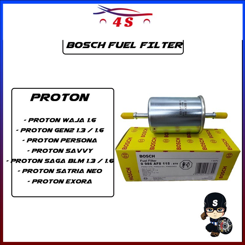 BOSCH Fuel Filter Proton Waja 1.6, Saga BLM FLX SAGA VVT Exora Persona ...