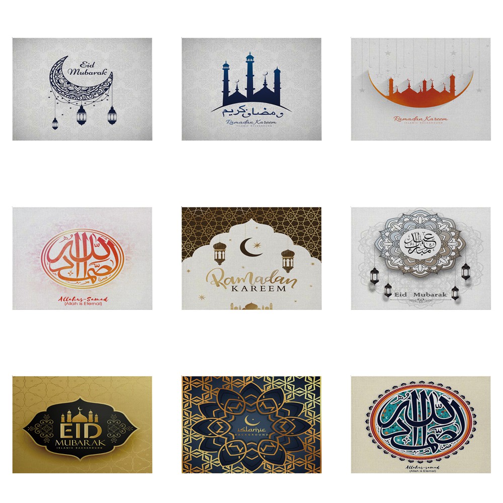 Raya 2020 Muslim Ramadan Tapestry Eid Festival Tablecloth Lebaran Hari ...
