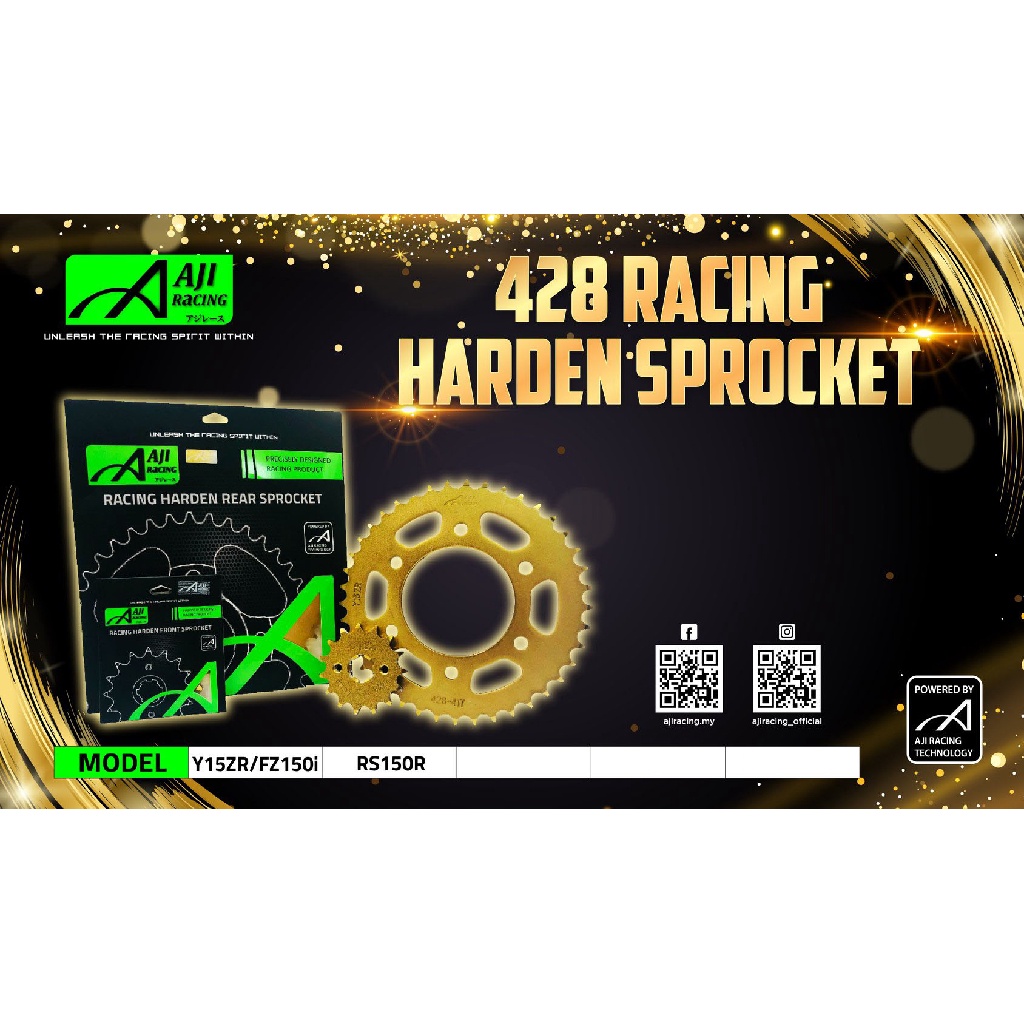 SPROCKET HEAVY DUTY 428 YAMAHA Y15ZR / LC135 / RXZ HONDA RS150 100% ...
