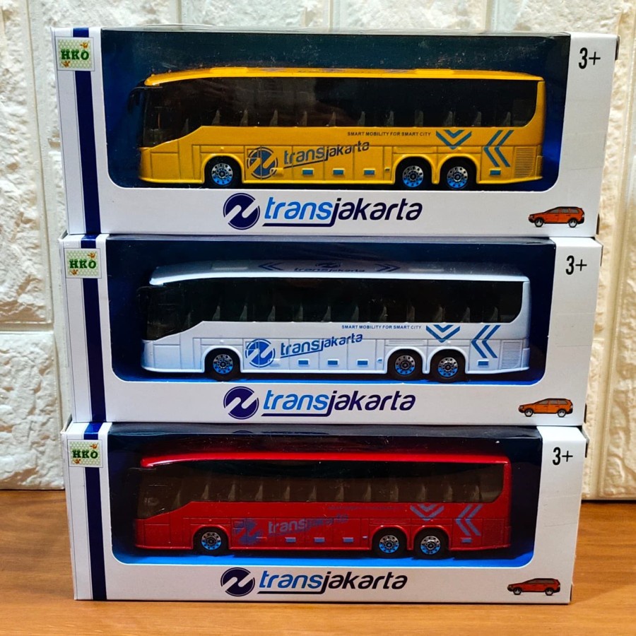 Diecast Transjakarta Bus Miniature Iron Material - Transjakarta Bus ...