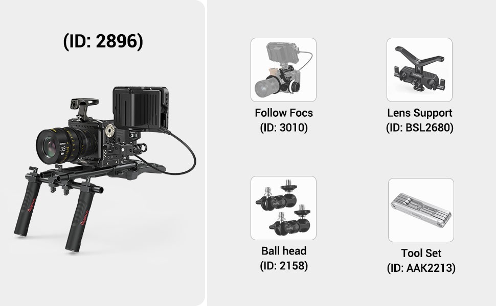 📦 1 day delivery 📌 SmallRig Basic Shoulder Kit 2896 Movie Camera ...