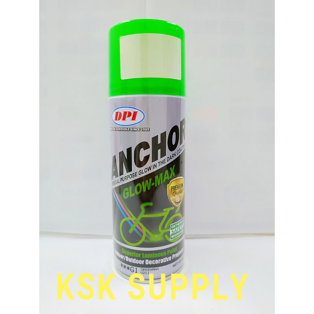 Anchor Glow Max Spray Superior Luminous Paint/ Glow in the Dark -G1 ...