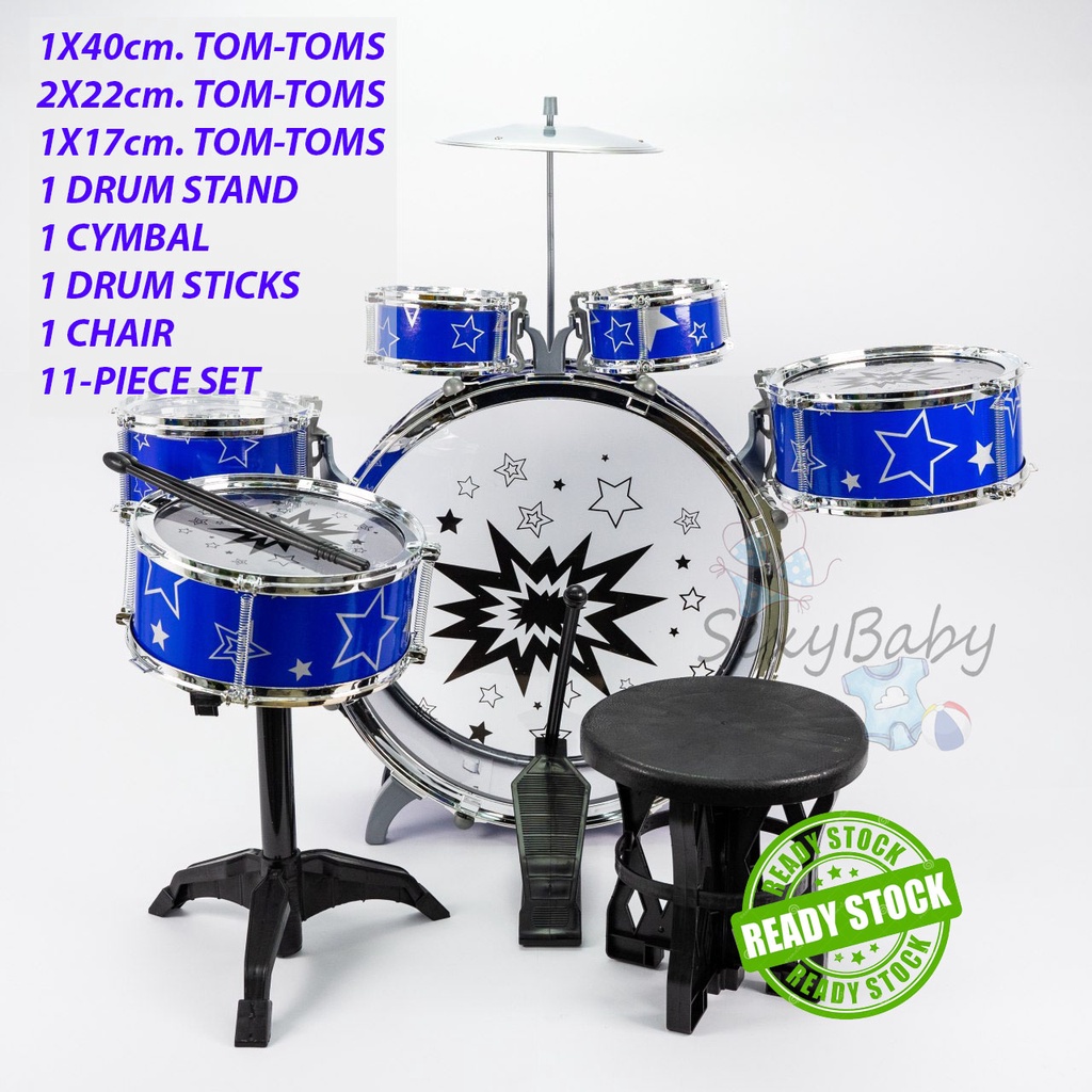 Jazz Drum Kids Rock Kids Cartoon Manual Drum Toys Drum Set for Girls ...