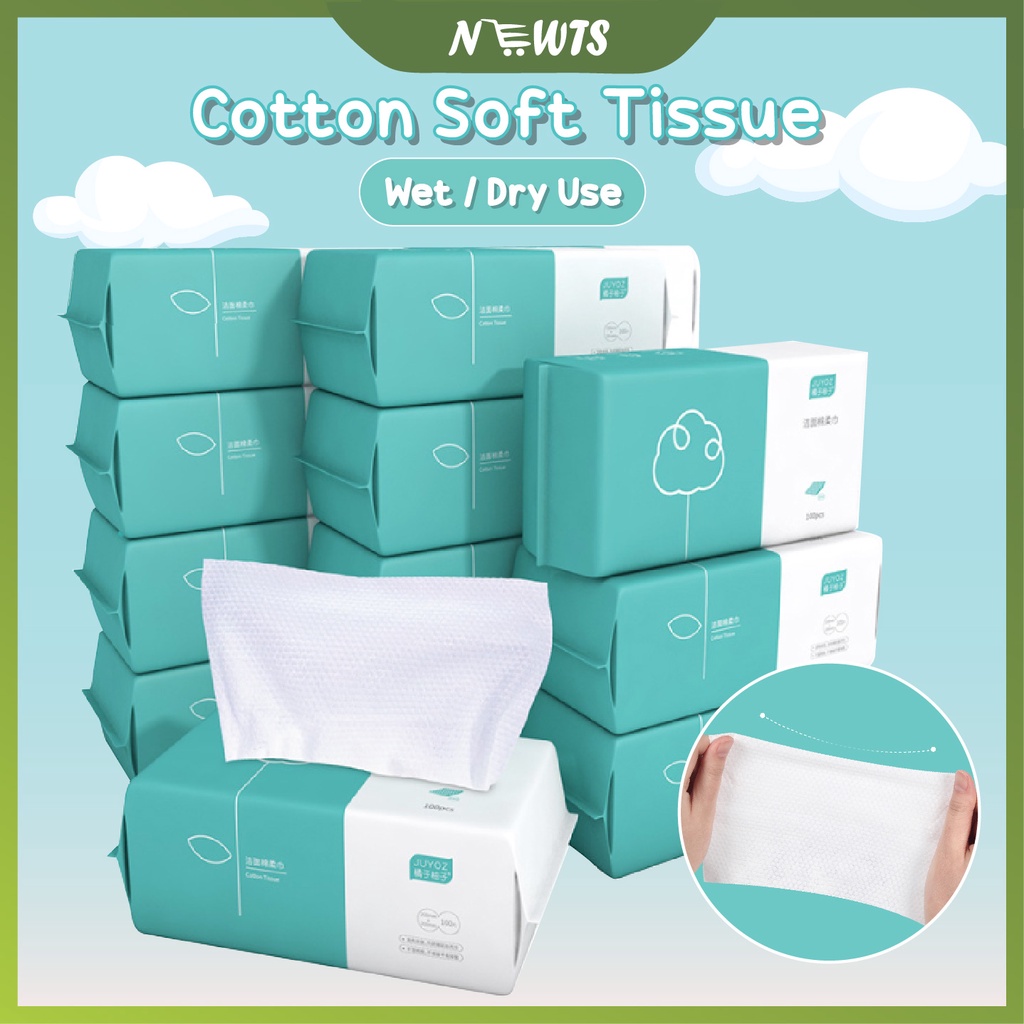100PCS/PACK Disposable Facial Tissue Pearl Texture Cotton Dry Facial ...