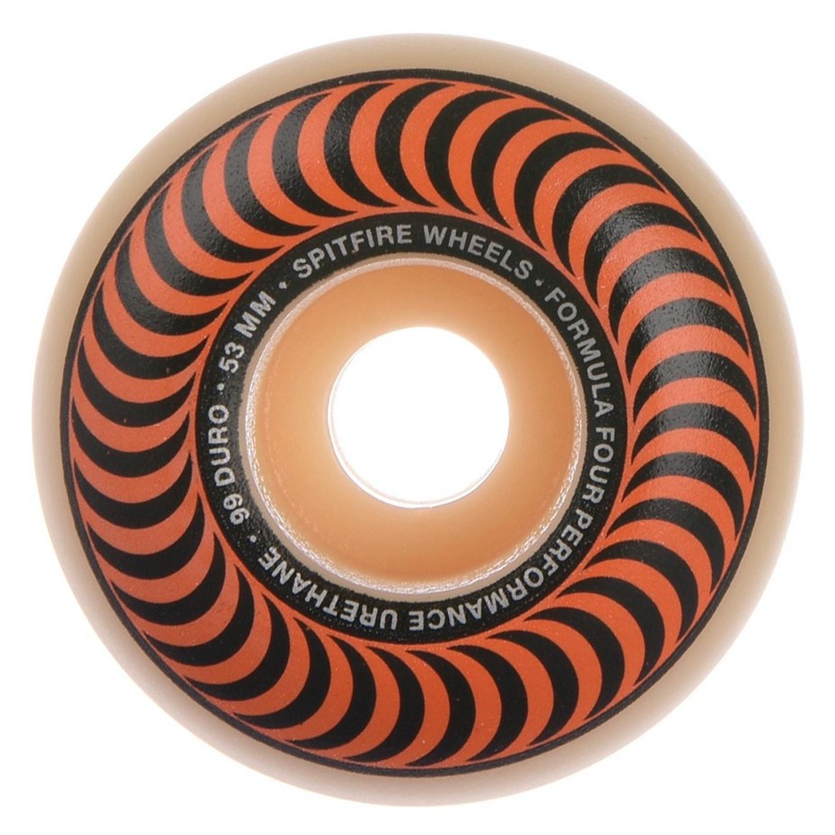 Spitfire Formula Four Classic Orange 53mm/99a Skateboarding Wheels ...