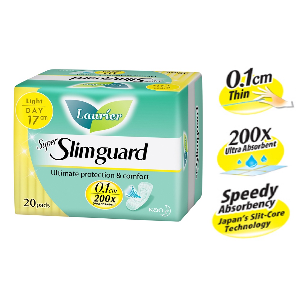 Laurier Super SlimGuard 17cm Light/Day Use | Shopee Malaysia
