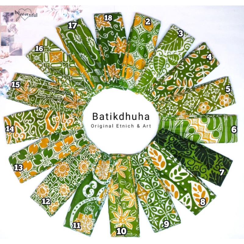 HIJAU Batik Cloth Stamped Light Green IJO Color BATIK Cloth | Shopee ...