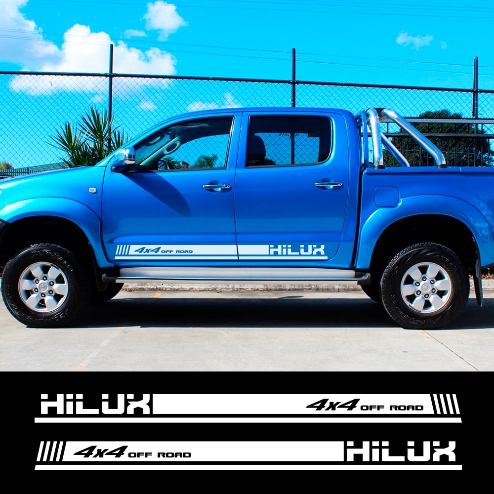 2PCS For Toyota Hilux Car Racing 4x4 Off Road Decal Car Door Side ...