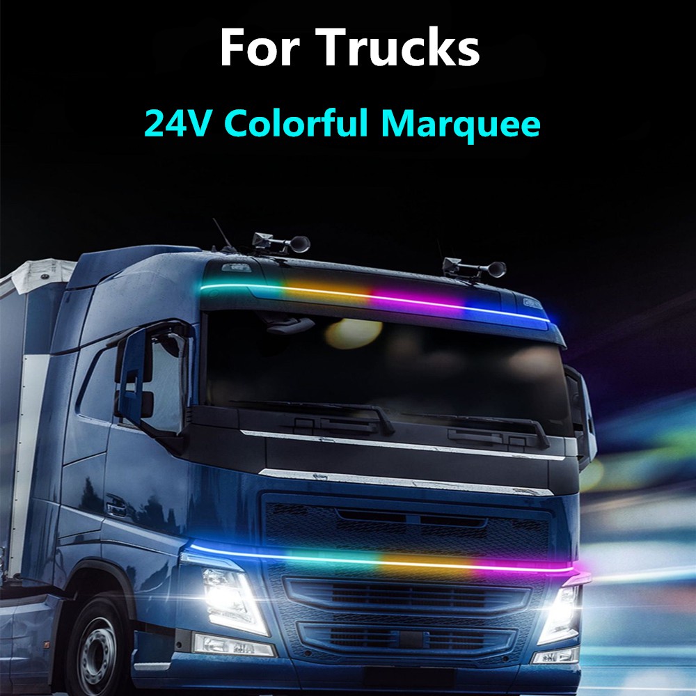 LEADTOPS 24V Truck Warning Light Strip Marquee In The Net Lamp Streamer ...